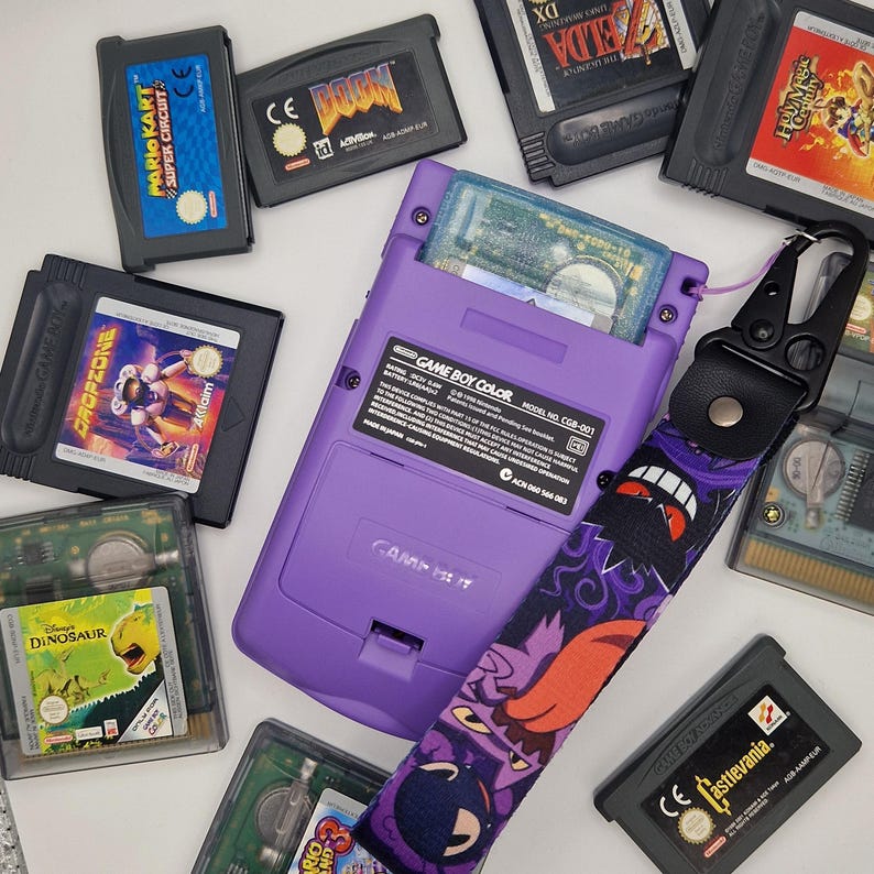 Game Boy Color Custom Mod Gengar Edition W/backlit Display, 1800mah ...