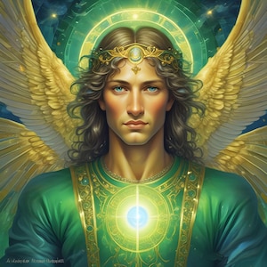 Archangel Raphael Digital Art: Healing Energy Print (digital Download ...