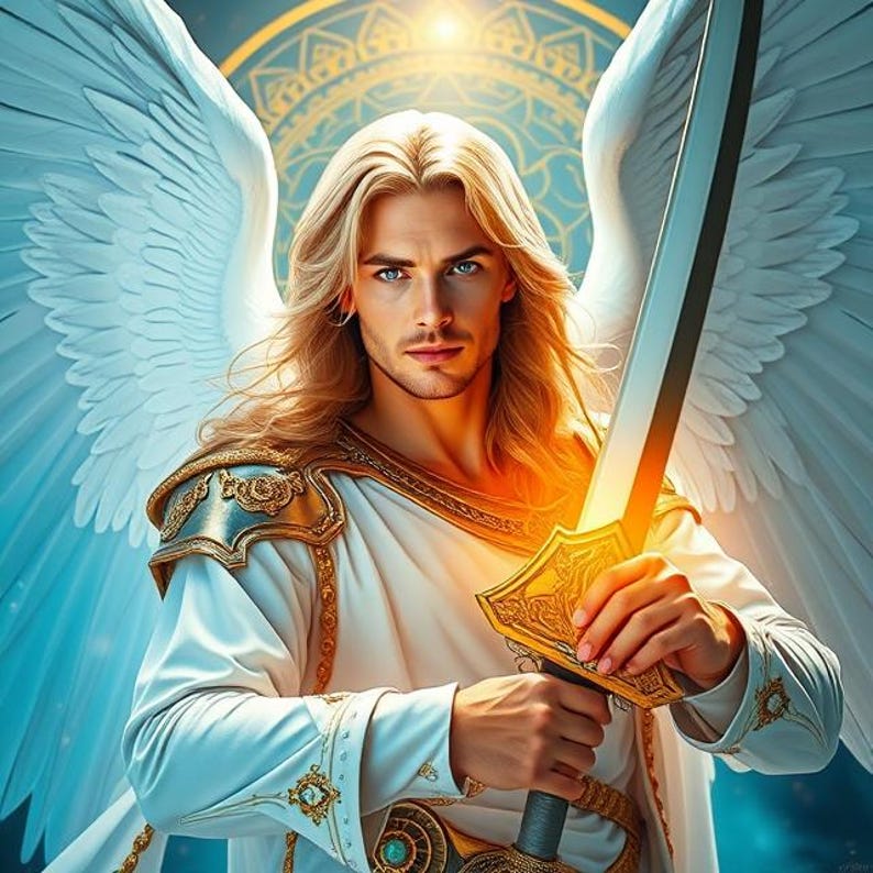 Archangel Michael Digital Art: Healing—power—protection, Art Print - Etsy