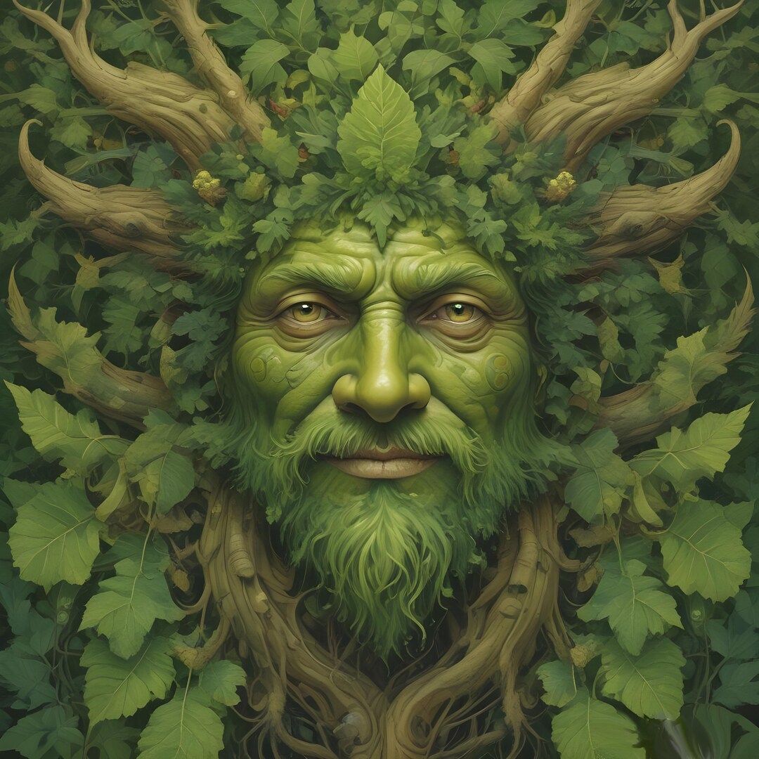 The Green Man Growth and Rebirth, Return to Nature Digital Print - Etsy
