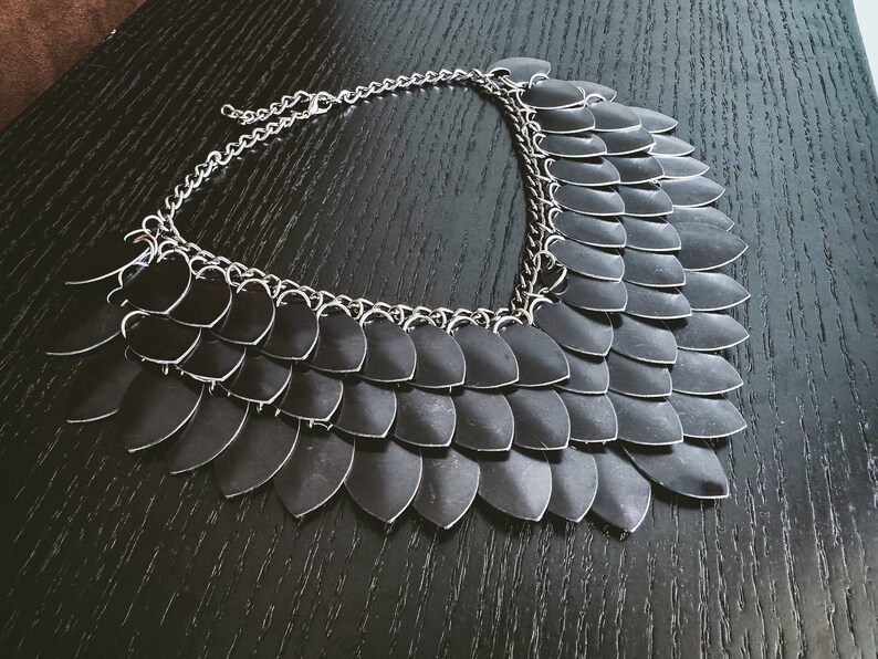 Scale Maille Adjustable Necklace | Fantasy Fairy Dragon Scales | Fish ...