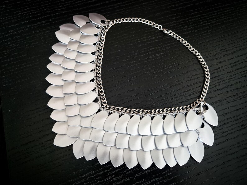 Scale Maille Adjustable Necklace | Fantasy Fairy Dragon Scales | Fish ...