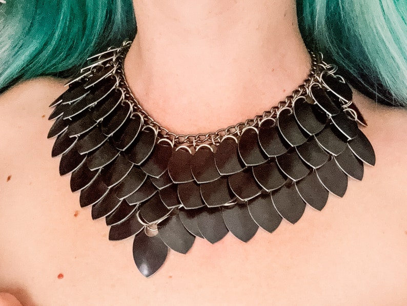 Scale Maille Adjustable Necklace | Fantasy Fairy Dragon Scales | Fish ...