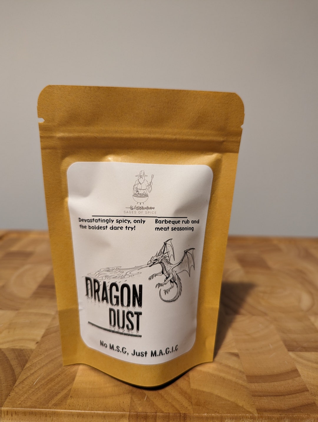 Handmade Seasoning Rub Gift Packet- Dragon Dust - Super Spicy BBQ Rub ...