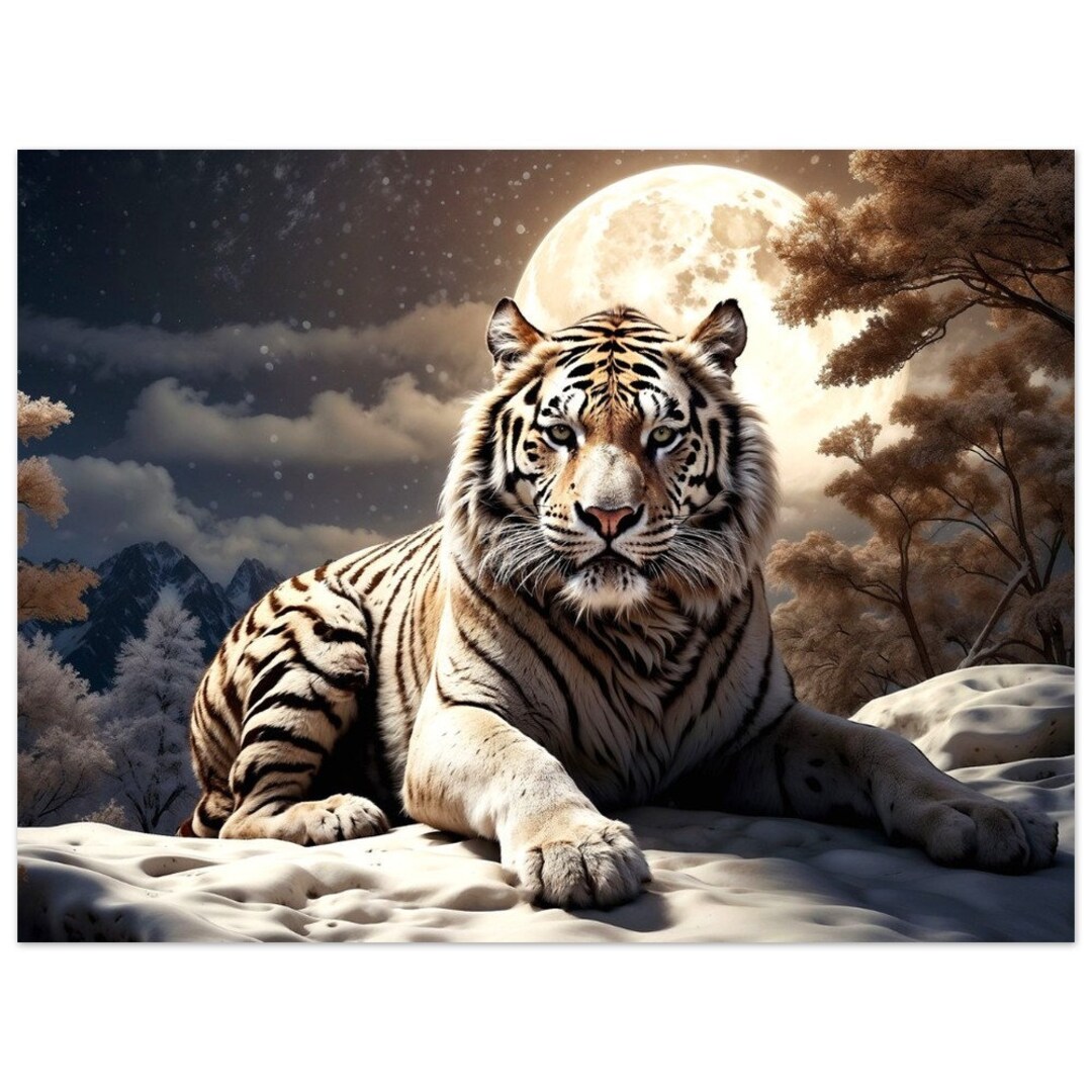 Siberian Tiger Poster, Tiger Art Decor, Tiger Premium Matte Paper ...