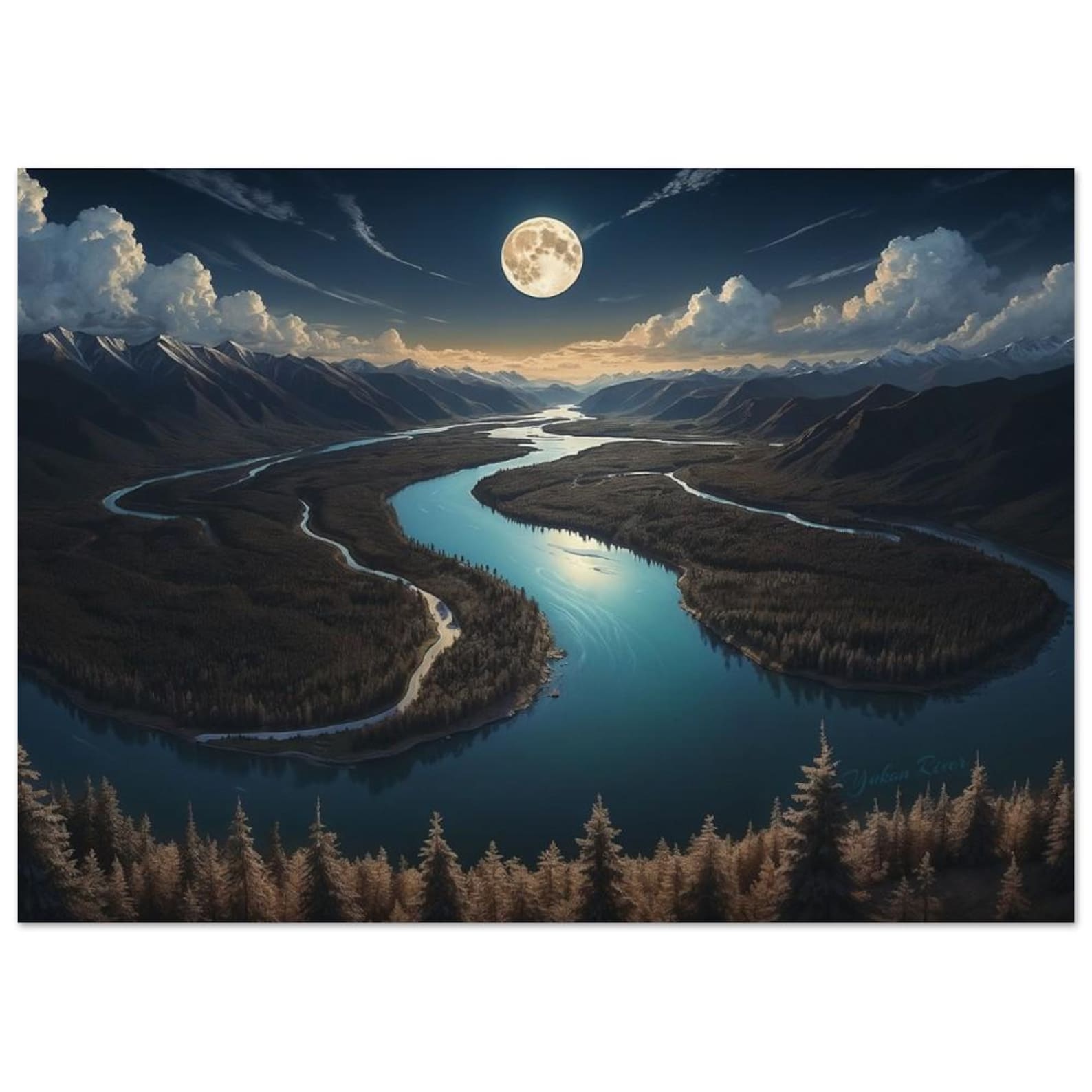 Yukon River Poster, Yukon River Wall Art, Yukon Premium Matte Paper ...