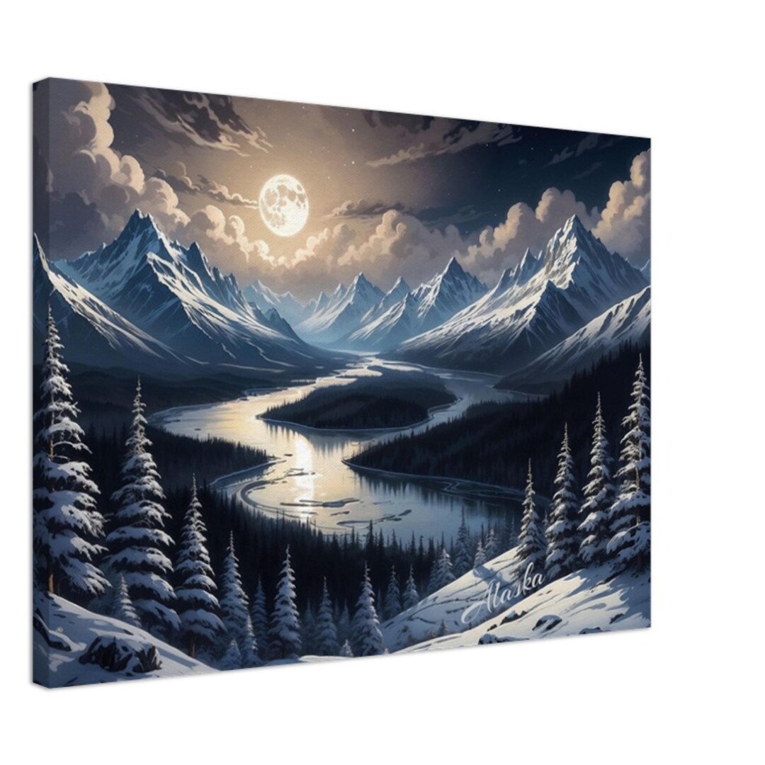 Alaska Art Decor, Alaska Wall Canvas - Etsy