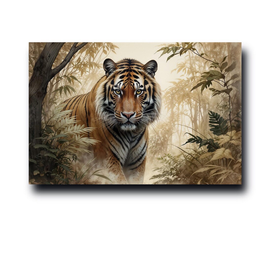 Tiger Poster Art, Tiger Wall Decor, Tiger Premium Matte Paper Poster - Etsy