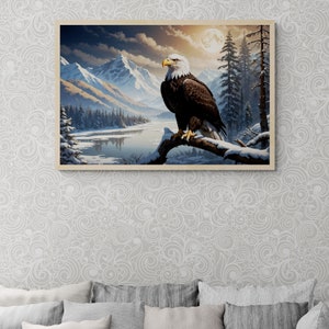 Bald Eagle Poster, Bald Eagle in Alaska Winter, Bald Eagle Classic ...