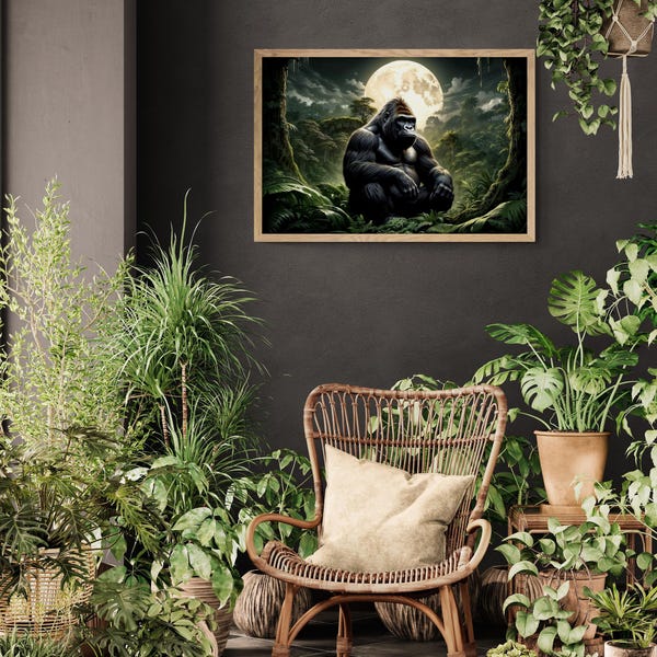 Gorilla Poster - Etsy