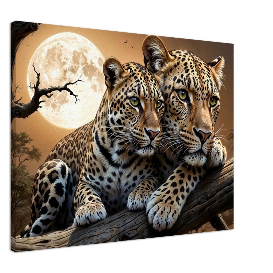 Leopards Canvas, Leopards Wall Decor - Etsy