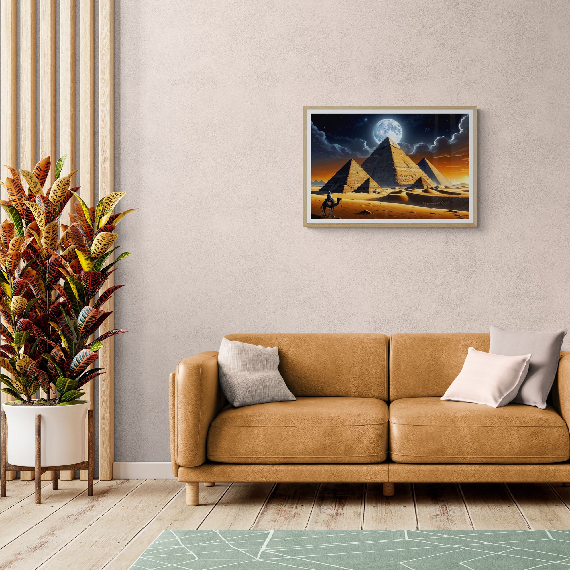 Pyramids of Giza Poster, Pyramids of Giza Art Decor, Pyramids of Giza ...