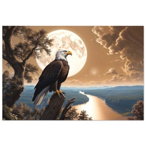 Bald Eagle Poster, Eagle Art Decor Matte Paper Poster - Etsy