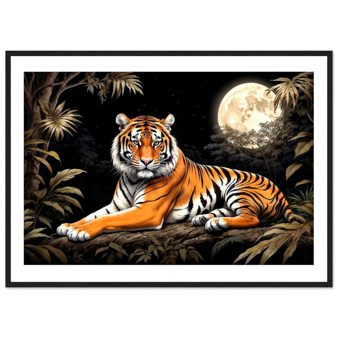 Bengal Tiger Framed Poster, Bengal Tiger Art Decor, Bengal Tiger ...