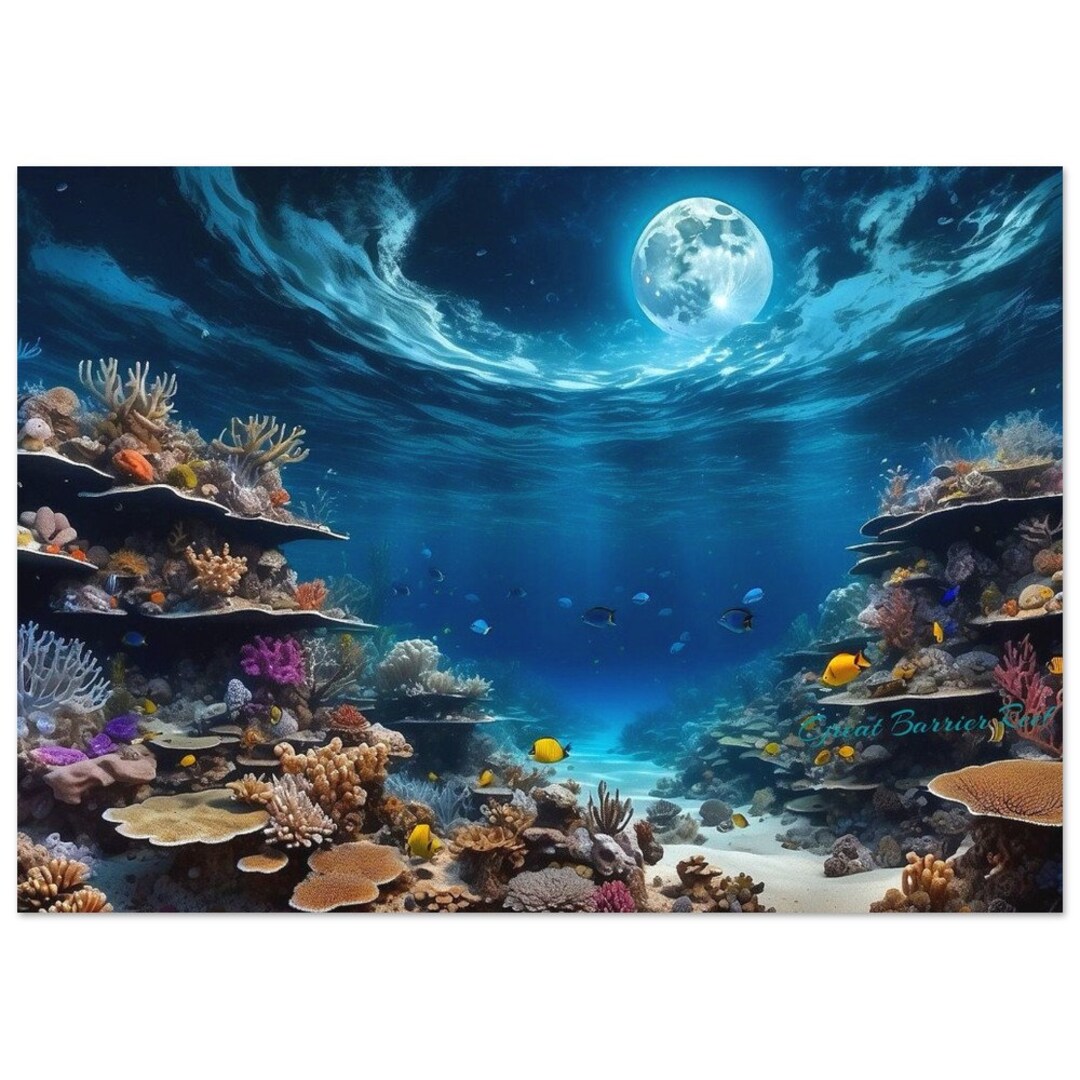 Great Barrier Reef, Art Decor, Great Barrier Reef Premium Matte Paper ...