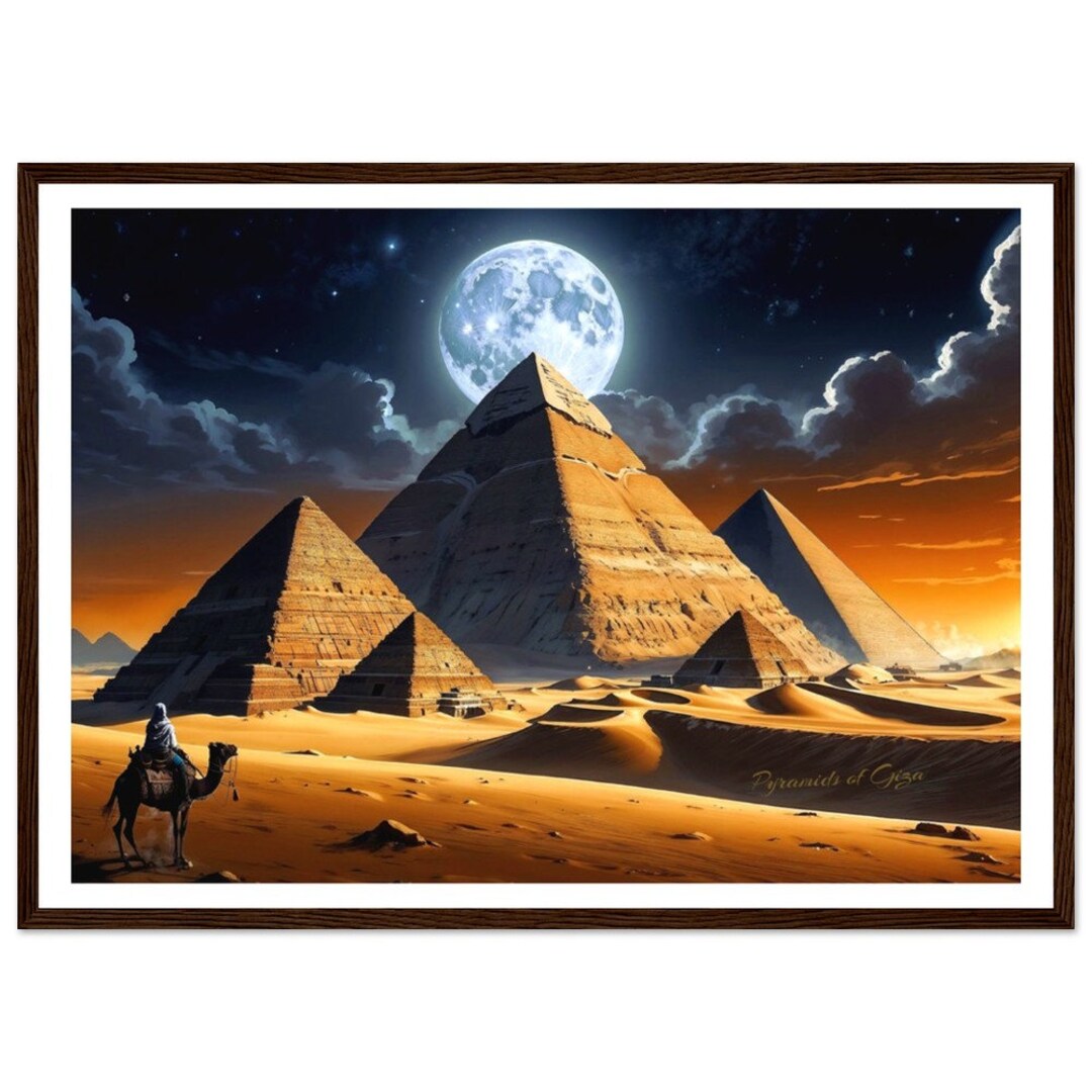Pyramids of Giza Art Decor, Pyramids of Giza Classic Matte Paper, Giza ...