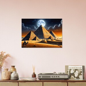 Pyramids of Giza Poster, Pyramids of Giza Art Decor, Pyramids of Giza ...