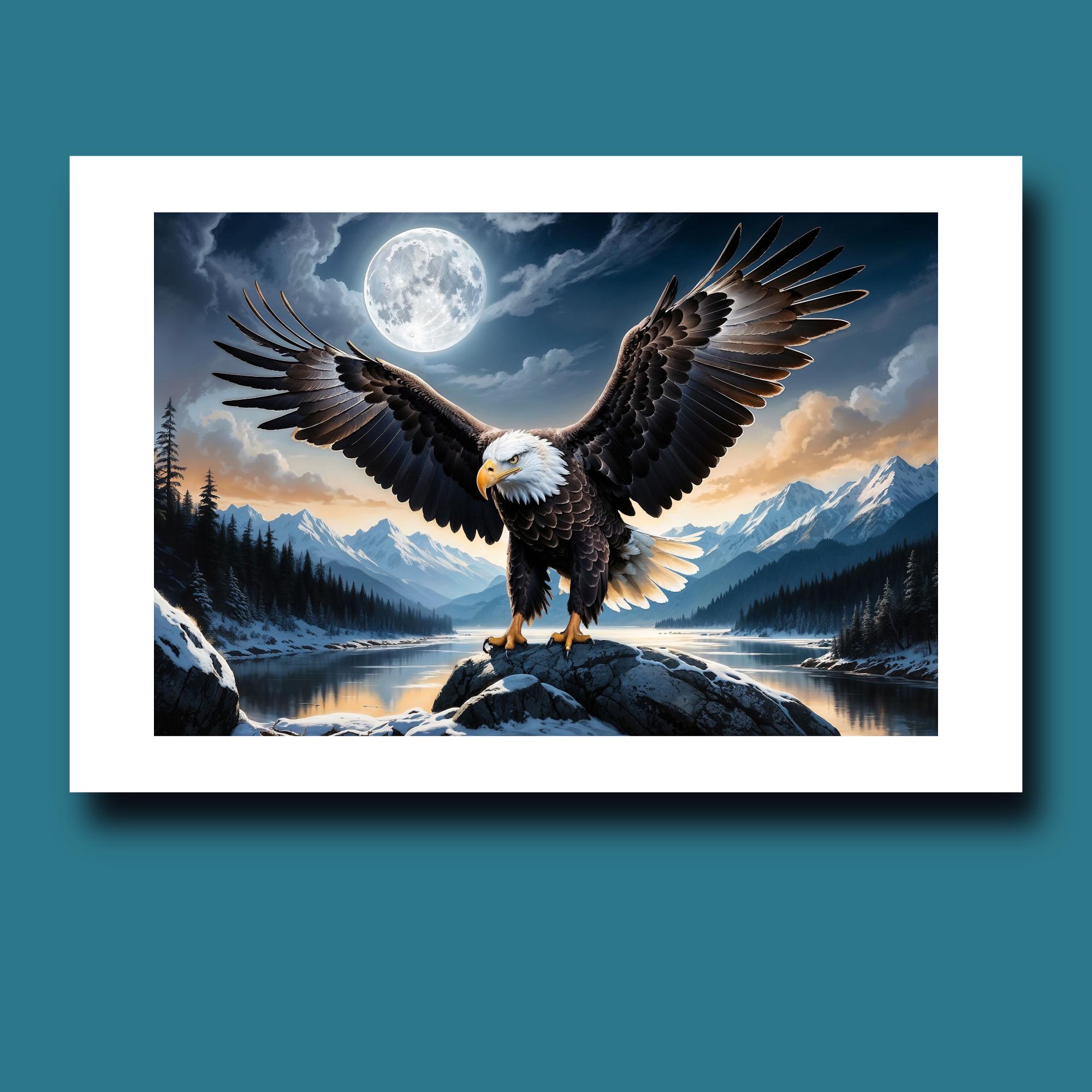 Bald Eagle Wall Poster, Bald Eagle Wall Decor, Bald Eagle Premium Matte ...
