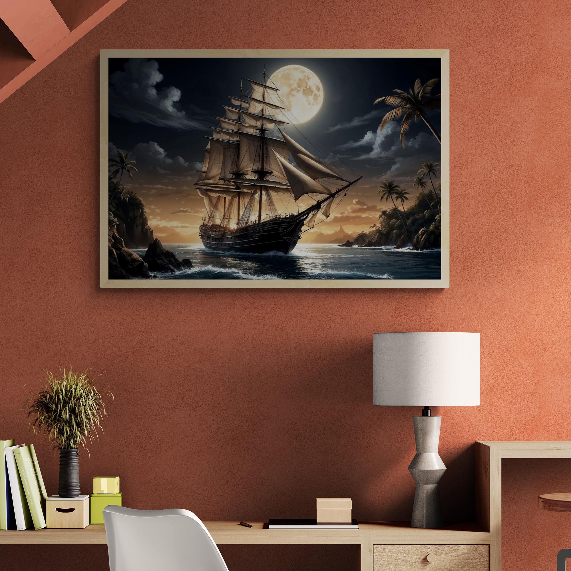 Sailing Ship Poster: Vintage Nautical Wall Art - Etsy