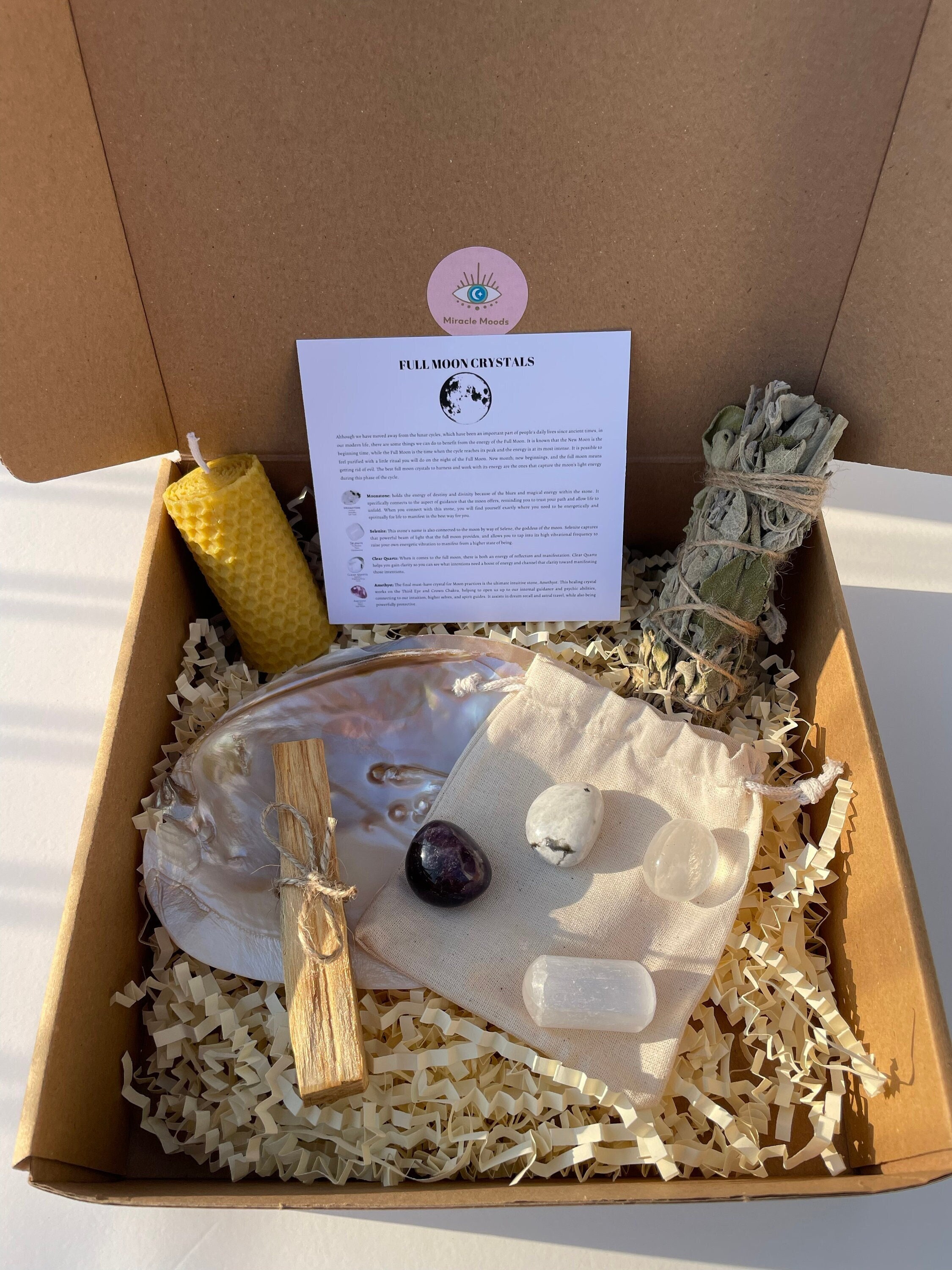 Full Moon Crystals Kit Full Moon Crystal Set Full Moon Set - Etsy