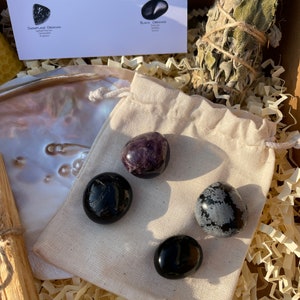 Negative Energy Protection Crystals Set, Negative Energy Protection Kit ...