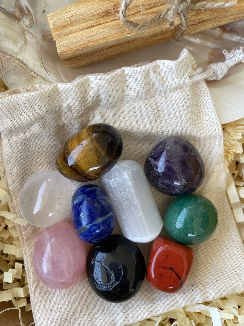 BEGINNERS Crystal Set, Healing Crystal Starter Kit, 9 Metaphysical ...