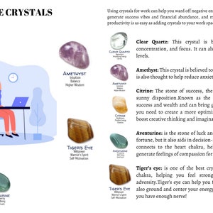 Workplace Crystal Set, Workplace Healing Kit, Healing Crystal Gift Set ...