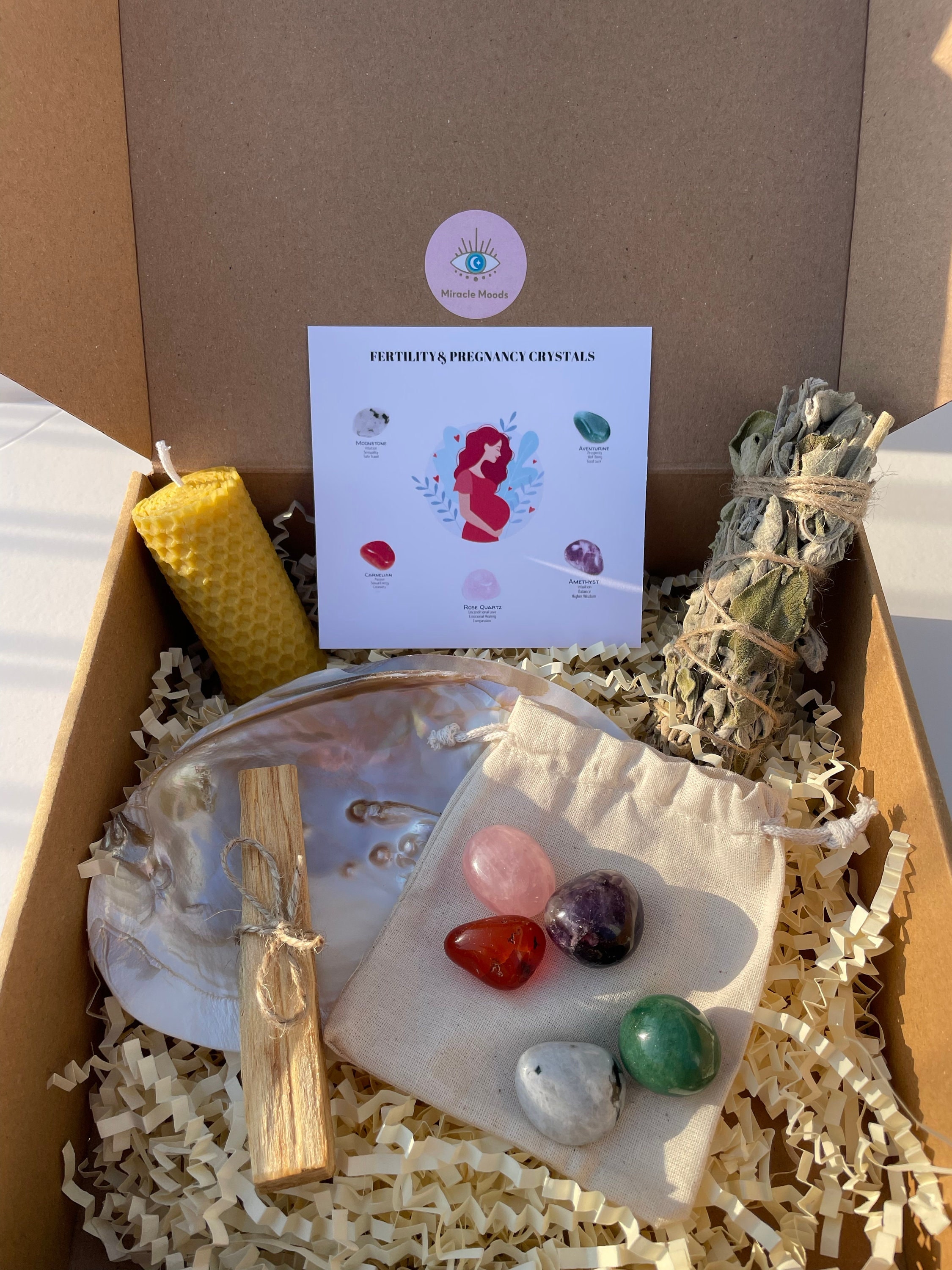 FERTILITY & PREGNANCY Crystals Set, Pregnancy Crystals Set Kit ...