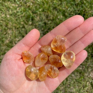 Citrine Tumbled Stone, Tumbled Citrine Crystal, Citrine Gemstone ...