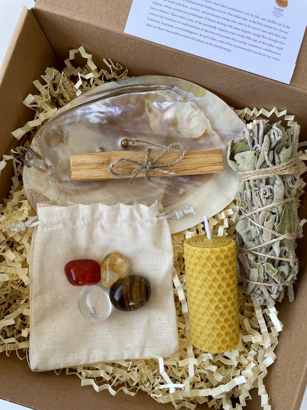Leo Crystals Set, Leo Zodiac Kit Gifts, Leo Crystal Box, Crystals for ...