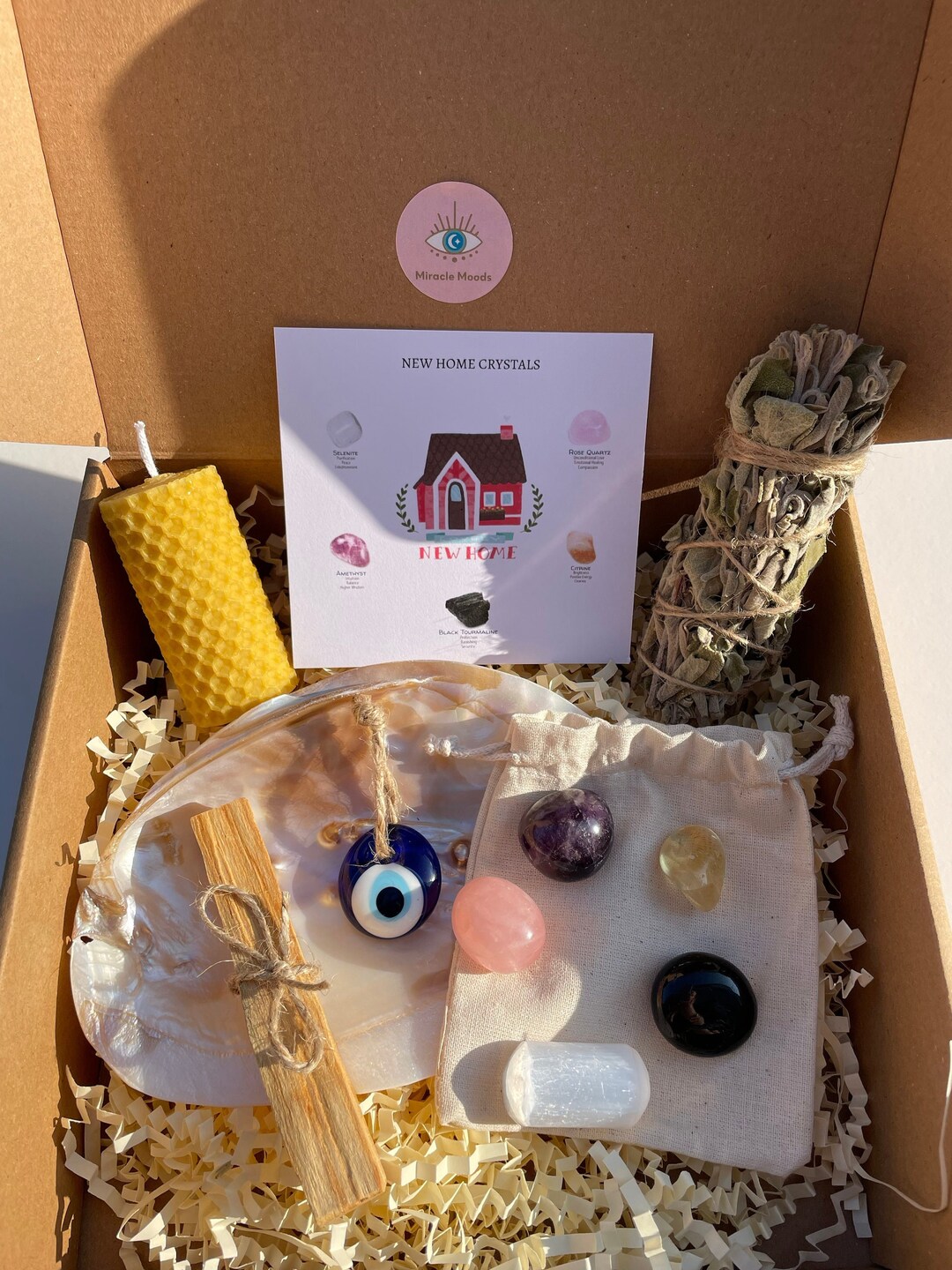 NEW HOME Crystals Set, Healing Crystals for New Home, New Home Gift Set, New Home Crystal Kit ...