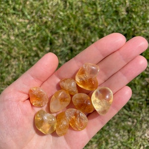Citrine Tumbled Stone, Tumbled Citrine Crystal, Citrine Gemstone ...