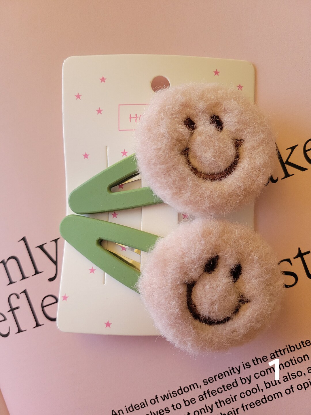 Smiley Fluffy Hair Clip Set, Hair Pins, Hair Accessory - Etsy