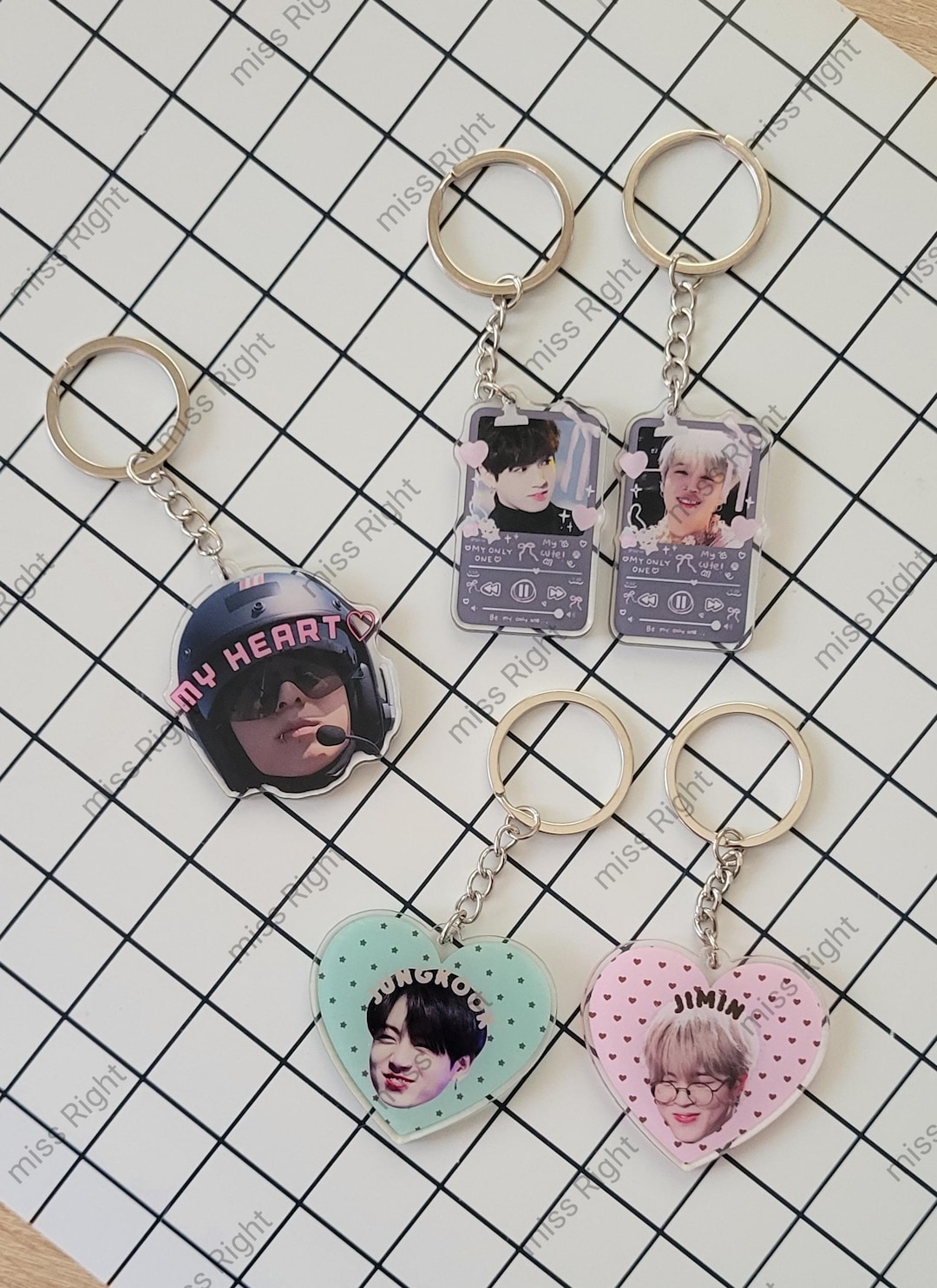 BTS JIMIN & JUNGKOOK Fanmade Acrylic Keychains (pls Read Description ...