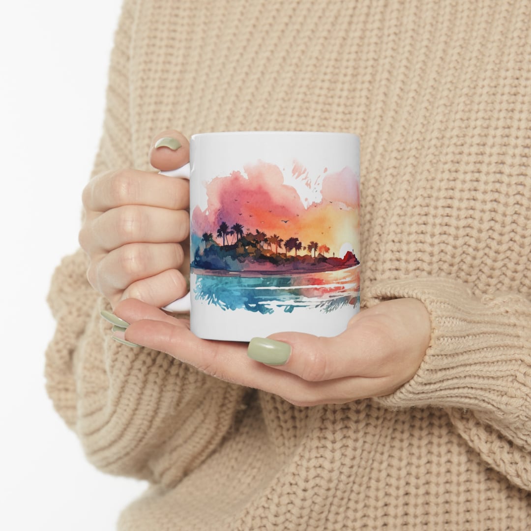Sunrise Mug Beach Scenery Sunset Mug Gift for Parent Gift Teacher Gift ...