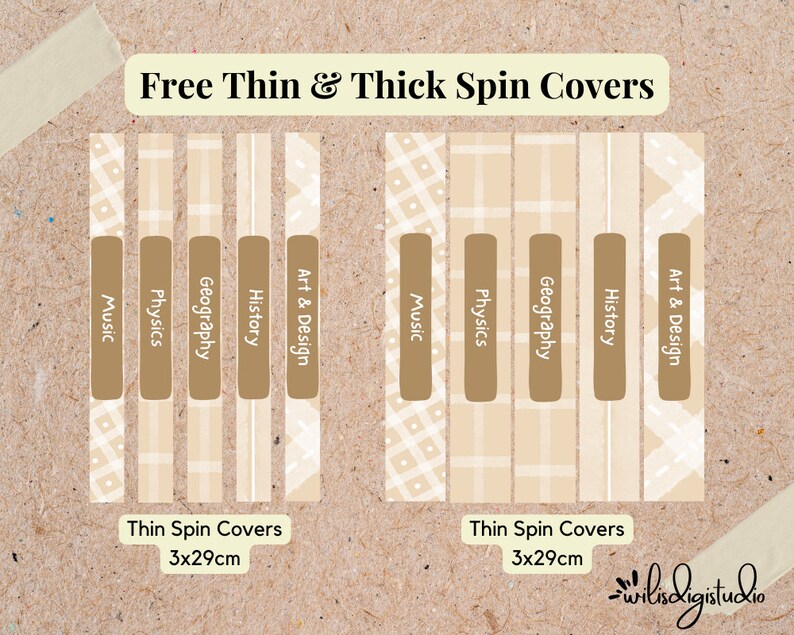 Binder Covers A4 Beige Editable in Canva - Etsy