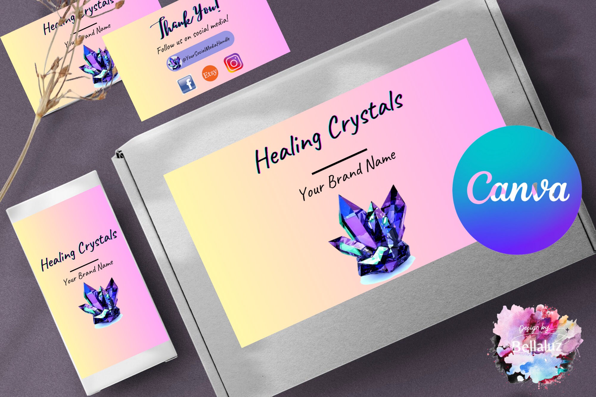 Healing Crystals - Personalized Brand Logo - Additional Price Options ...