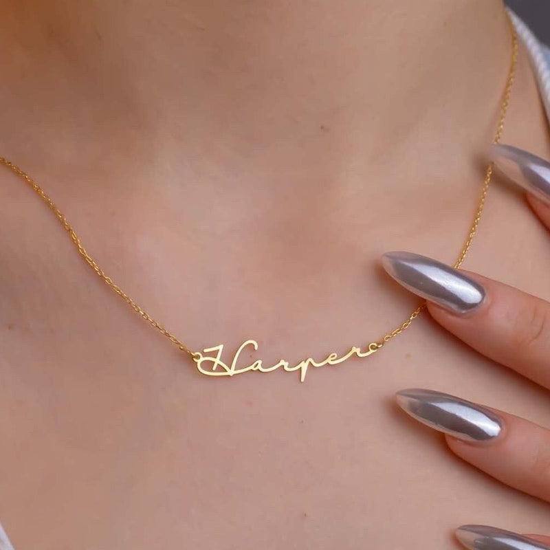 Gold Name Necklace - Etsy