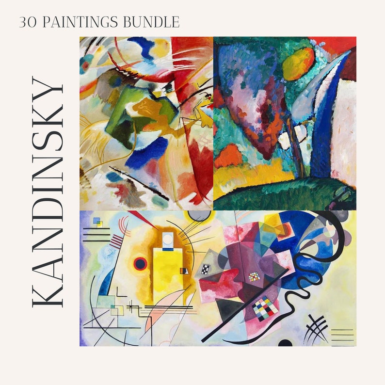 Wassily Kandinsky Set of 30 Paintings Printable Digital File High ...