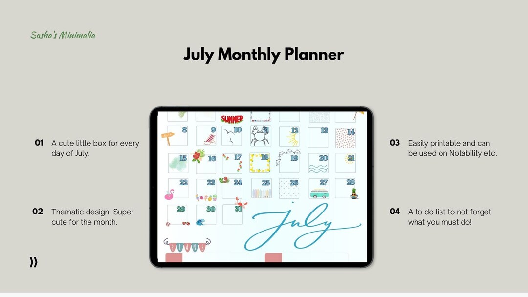Printable Calendar. July monthly Calendar. July Calendar - Etsy México
