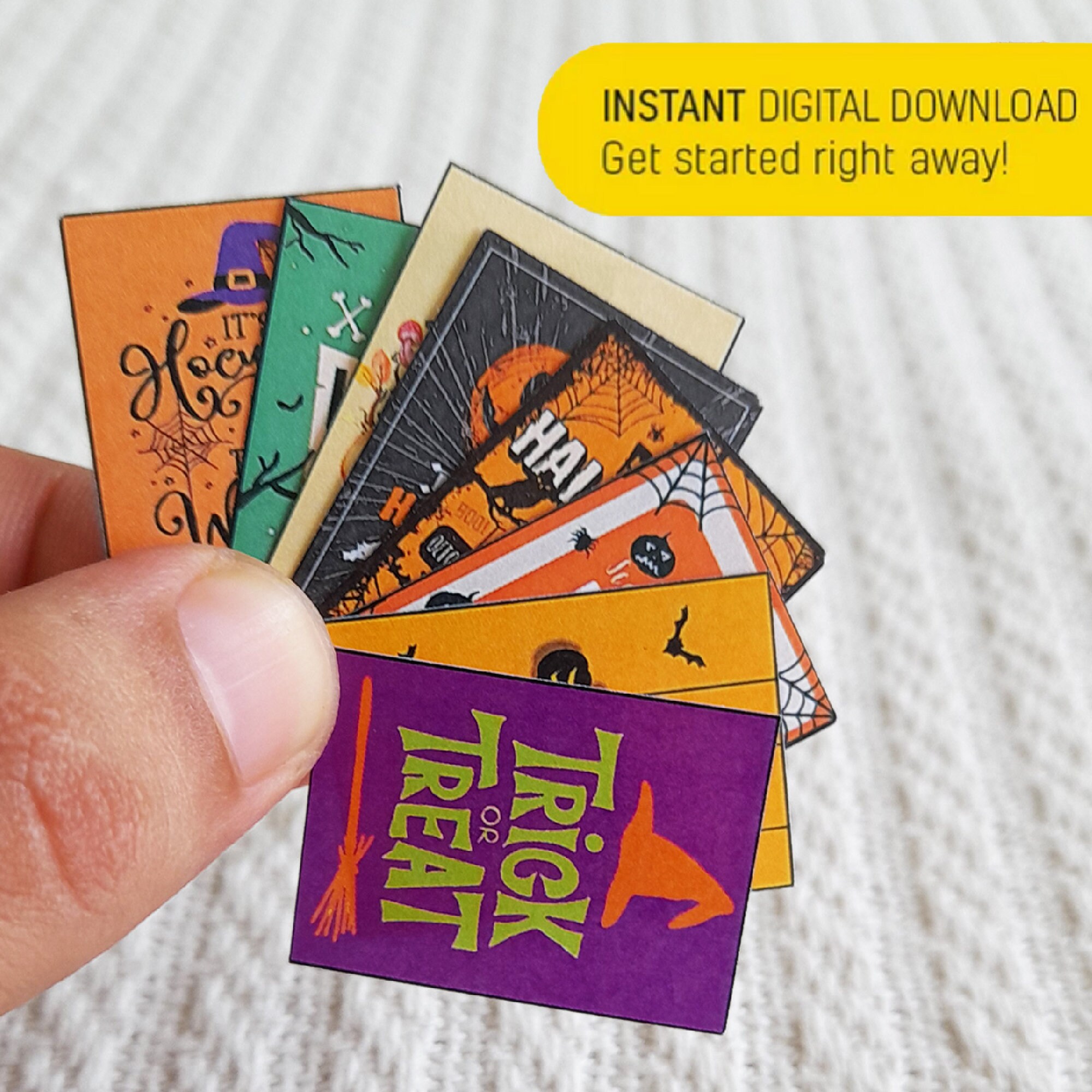 8 Different Miniature Halloween Party & Decor Posters Miniature Posters ...