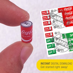 Printable Miniature Coke Cans Template | Miniature Coke Sprite Set ...