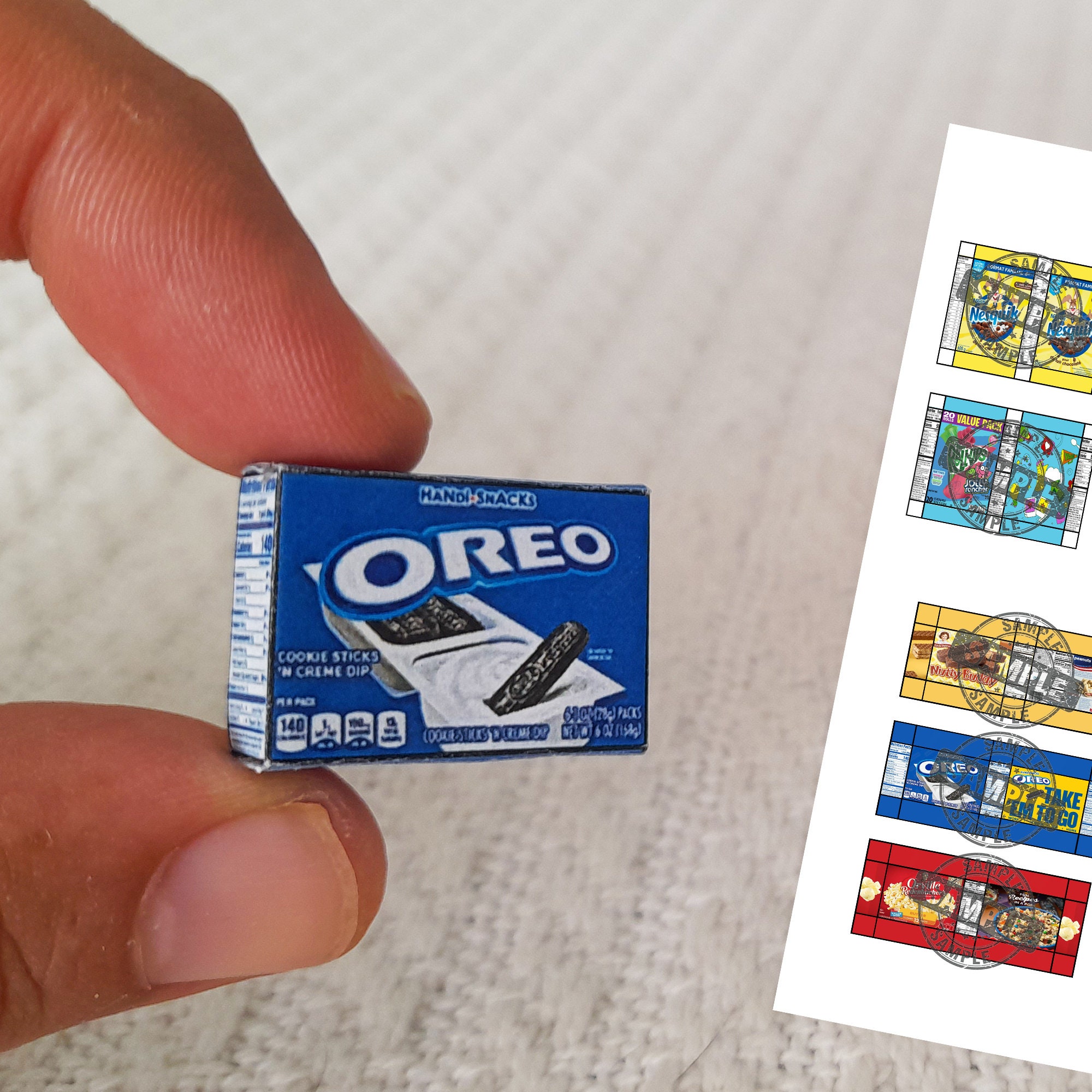 12 Style Miniatures Groceries PRINTABLE File Dollhouse Printable ...