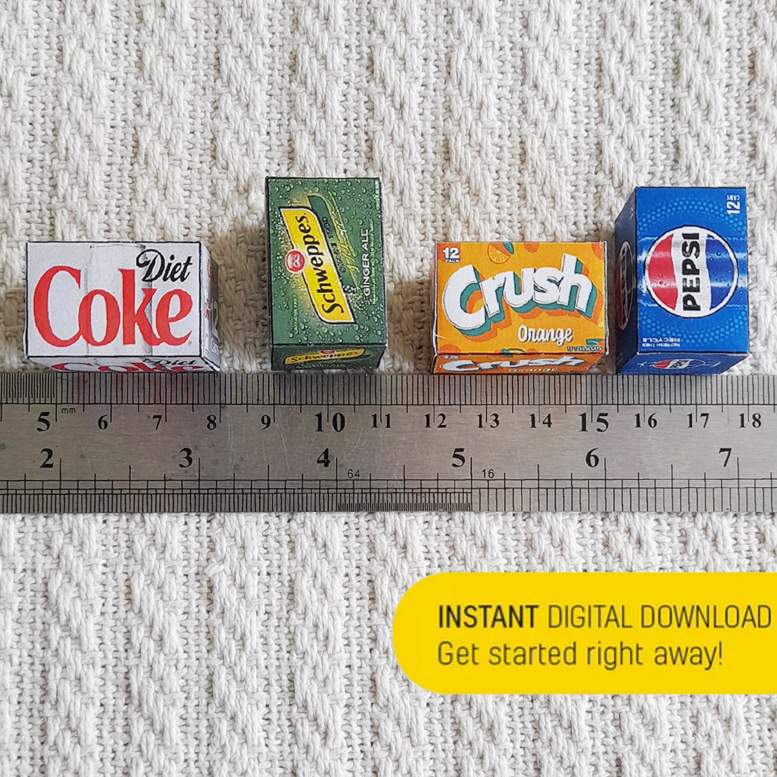 9 Style Miniature Groceries Soda Juice & Drink Boxes Digital Printabile ...
