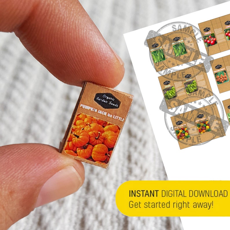 9 Style Miniature Seeds Package Printable File Digital Download - Etsy