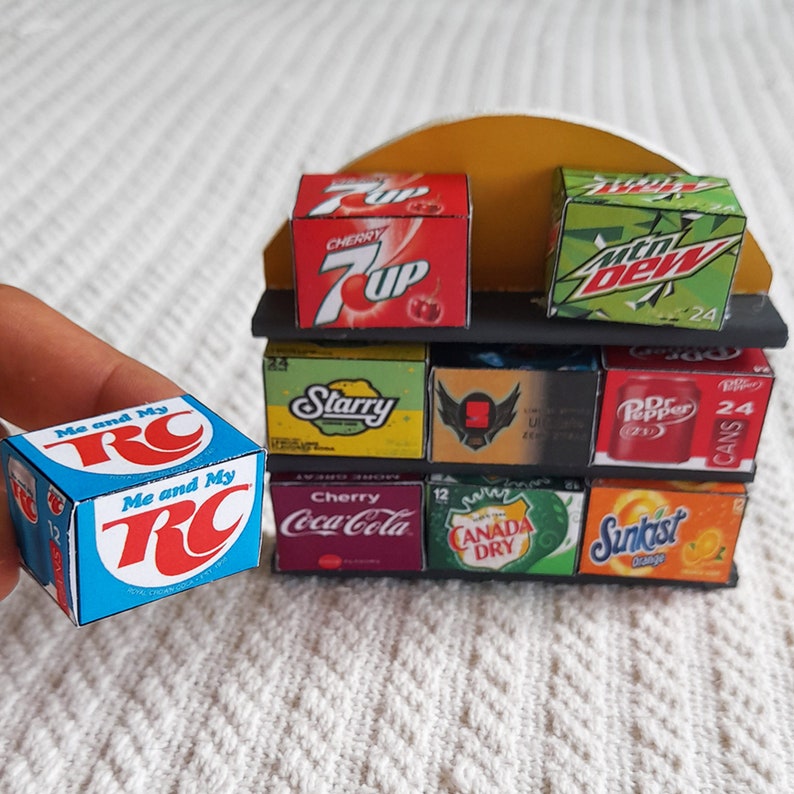 9 Style Miniature Groceries Drink Boxes Miniature Coke / Soda and More ...