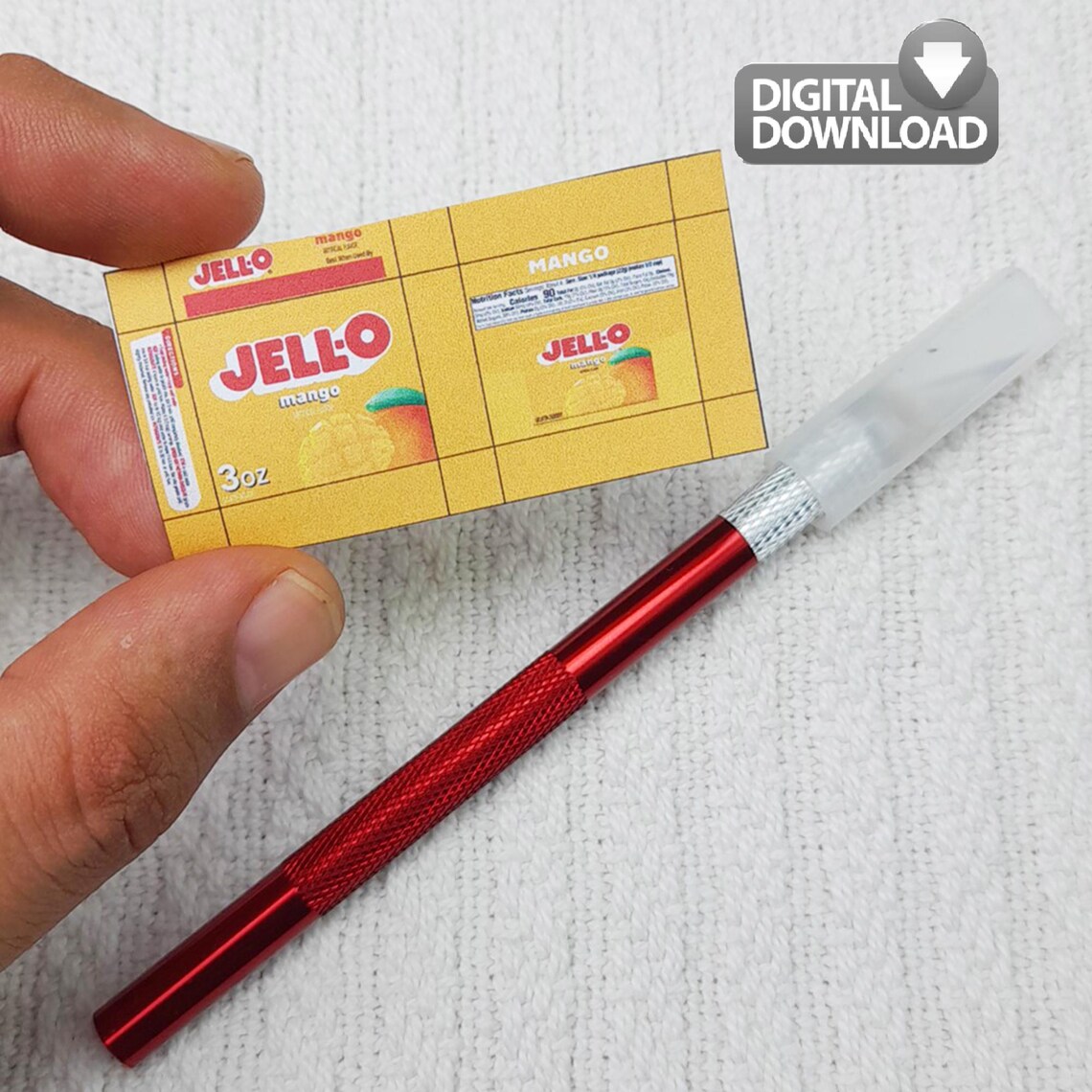 24 Piece Printable Miniature Jell-o Box Template | PRINTABLE File ...