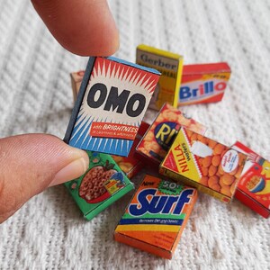 10 Style Miniature Vintage Detergent & Food Box Template Digital ...