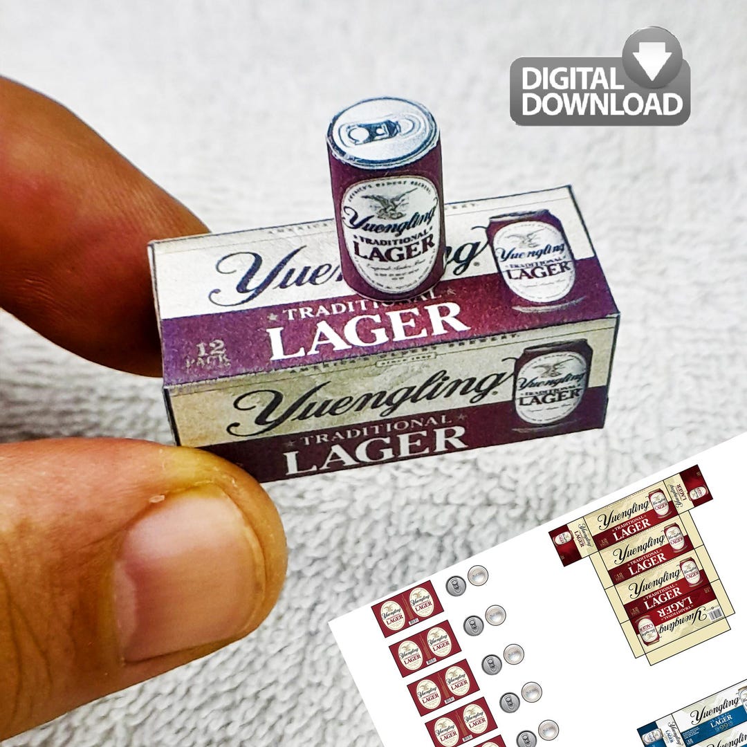 Mini Beer Box and Beer Cans Template | Miniature Dollhouse Drink Set ...