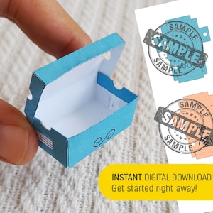 Mini Shoe Box 4 Style Fashion Design Shoe Box Template PRINTABLE File ...